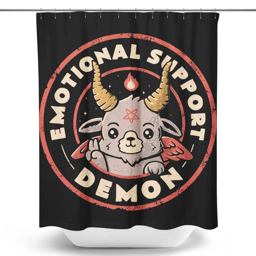 Emotional Support Demon - Shower Curtain – Once Upon a Tee