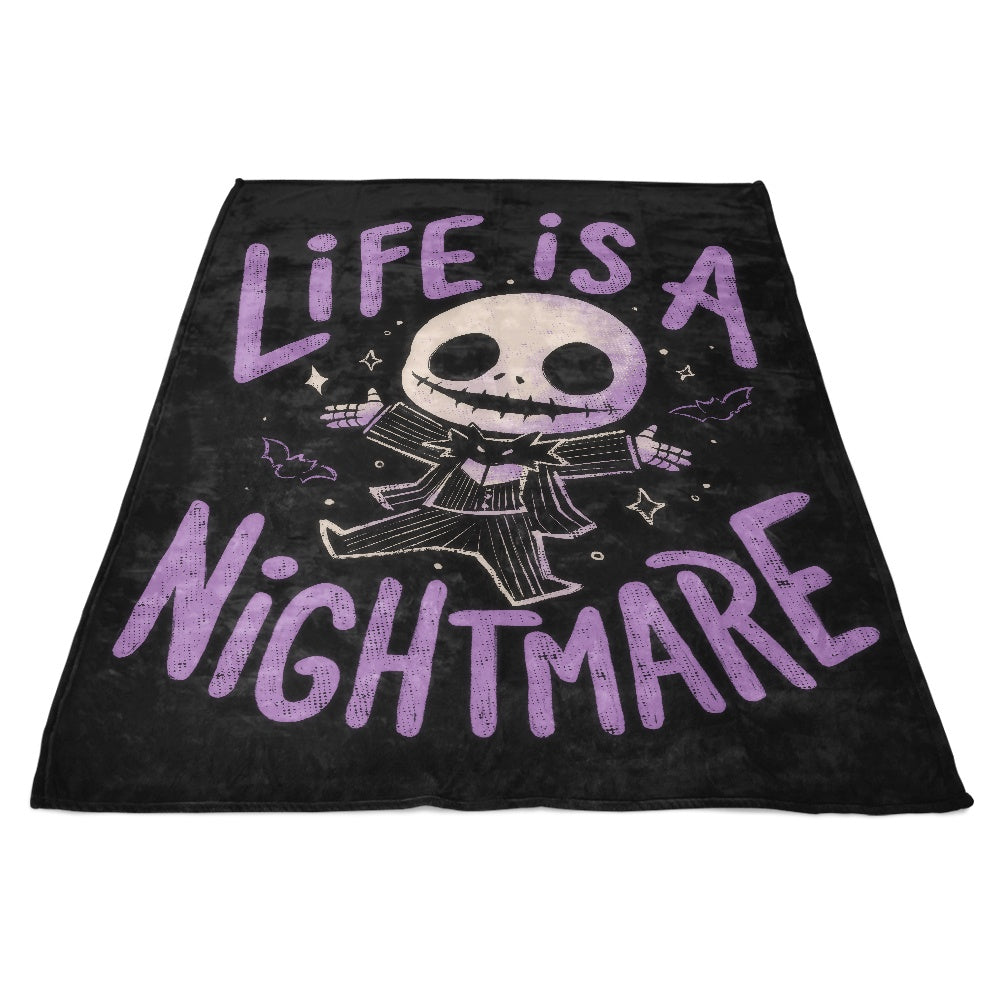 Life is a Nightmare - Fleece Blanket – Once Upon a Tee