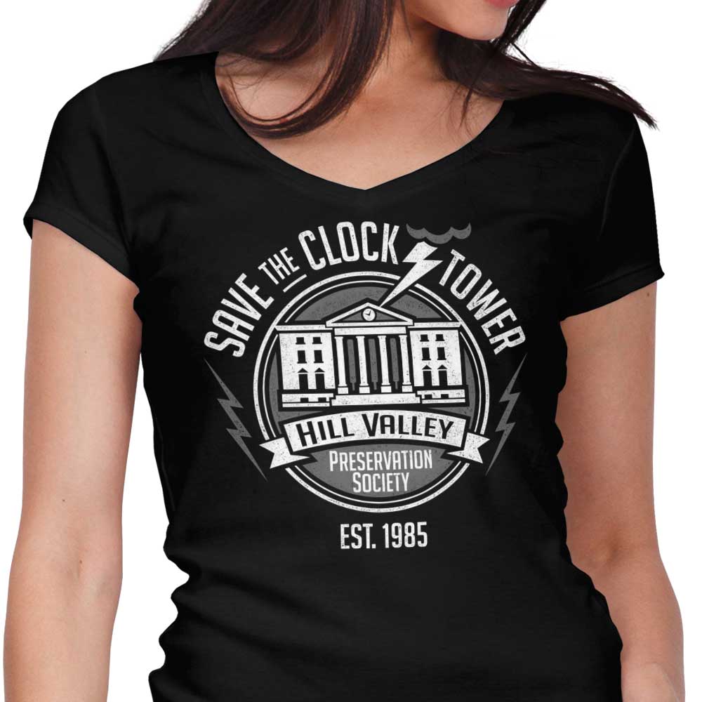 Save the Clock Tower - Women's V-Neck – Once Upon a Tee