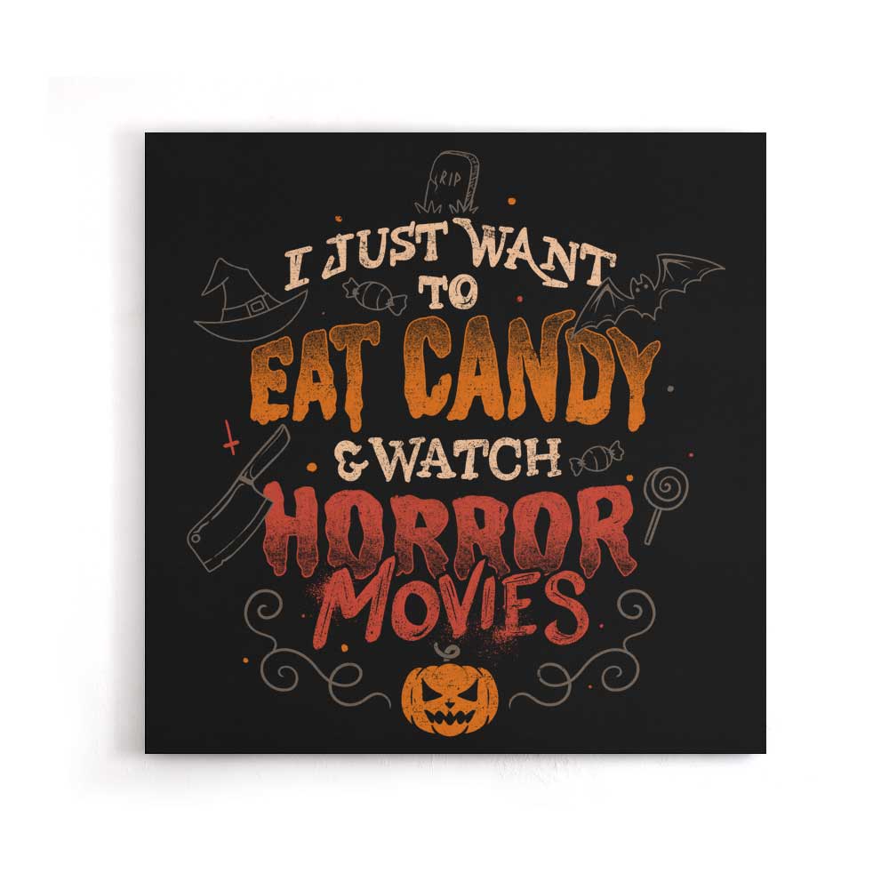 Candy and Horror Movies - Canvas Print | Once Upon a Tee