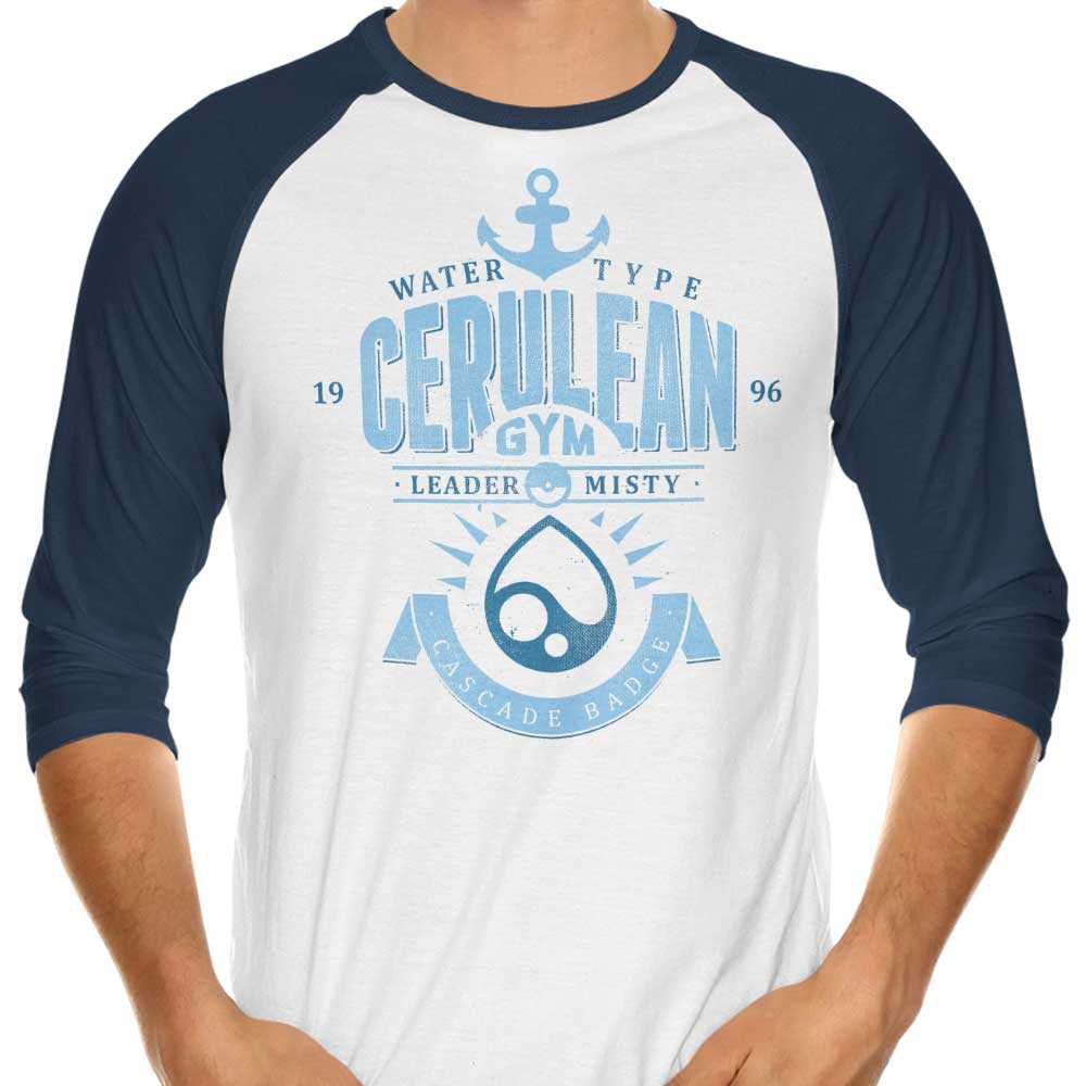Cerulean City Gym - 3/4 Sleeve Raglan T-Shirt – Once Upon a Tee
