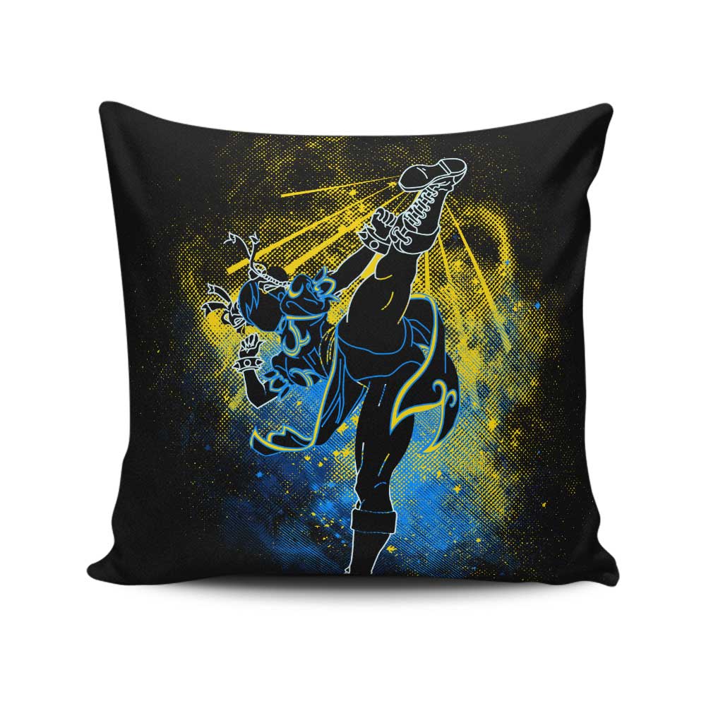 Chun Li Art - Throw Pillow | Once Upon a Tee