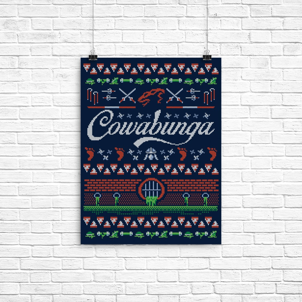 Cowabunga Christmas - Poster – Once Upon a Tee