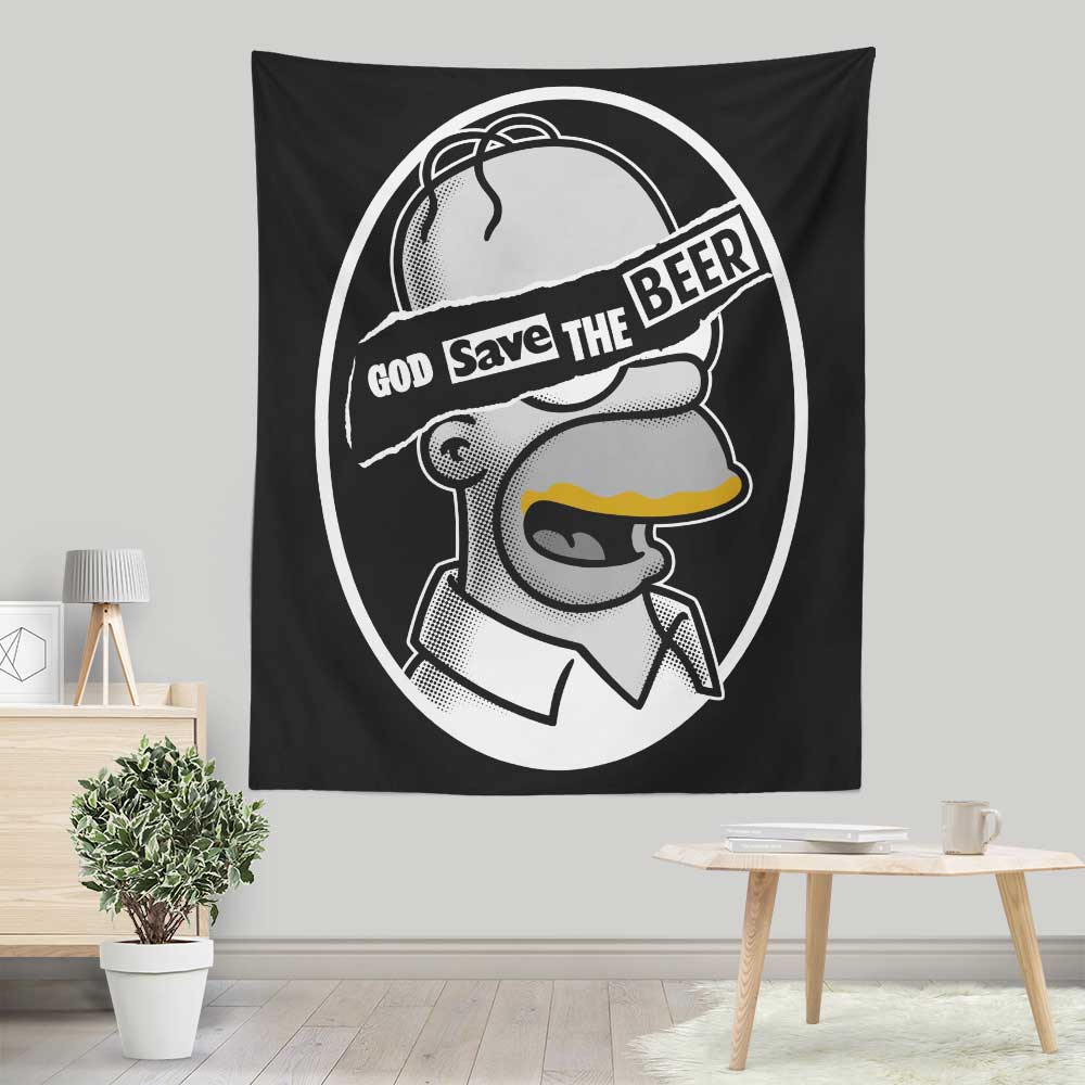 God Save the Beer - Wall Tapestry | Once Upon a Tee