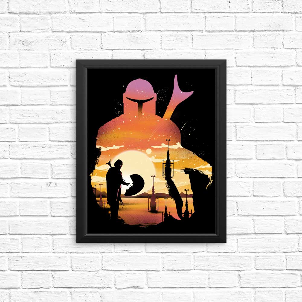 Mando Sunset - Posters & Prints – Once Upon a Tee