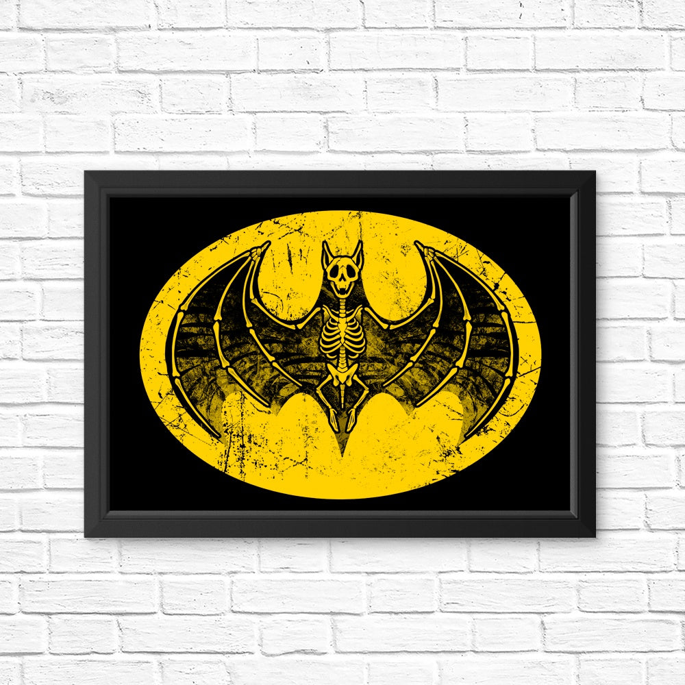 Skeleton Bat Signal - Posters & Prints – Once Upon a Tee